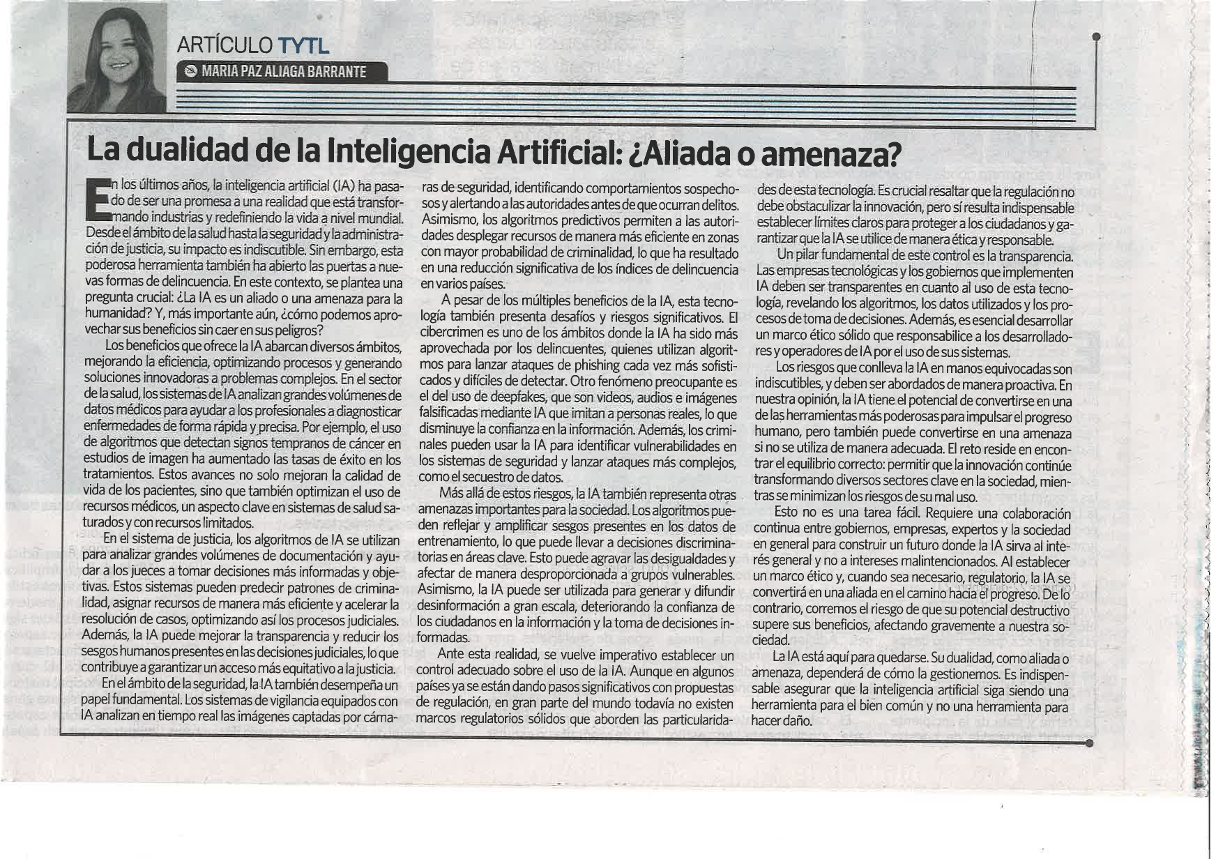 La dualidad de la Inteligencia Artificial: ¿Aliada o amenaza? - TYTL