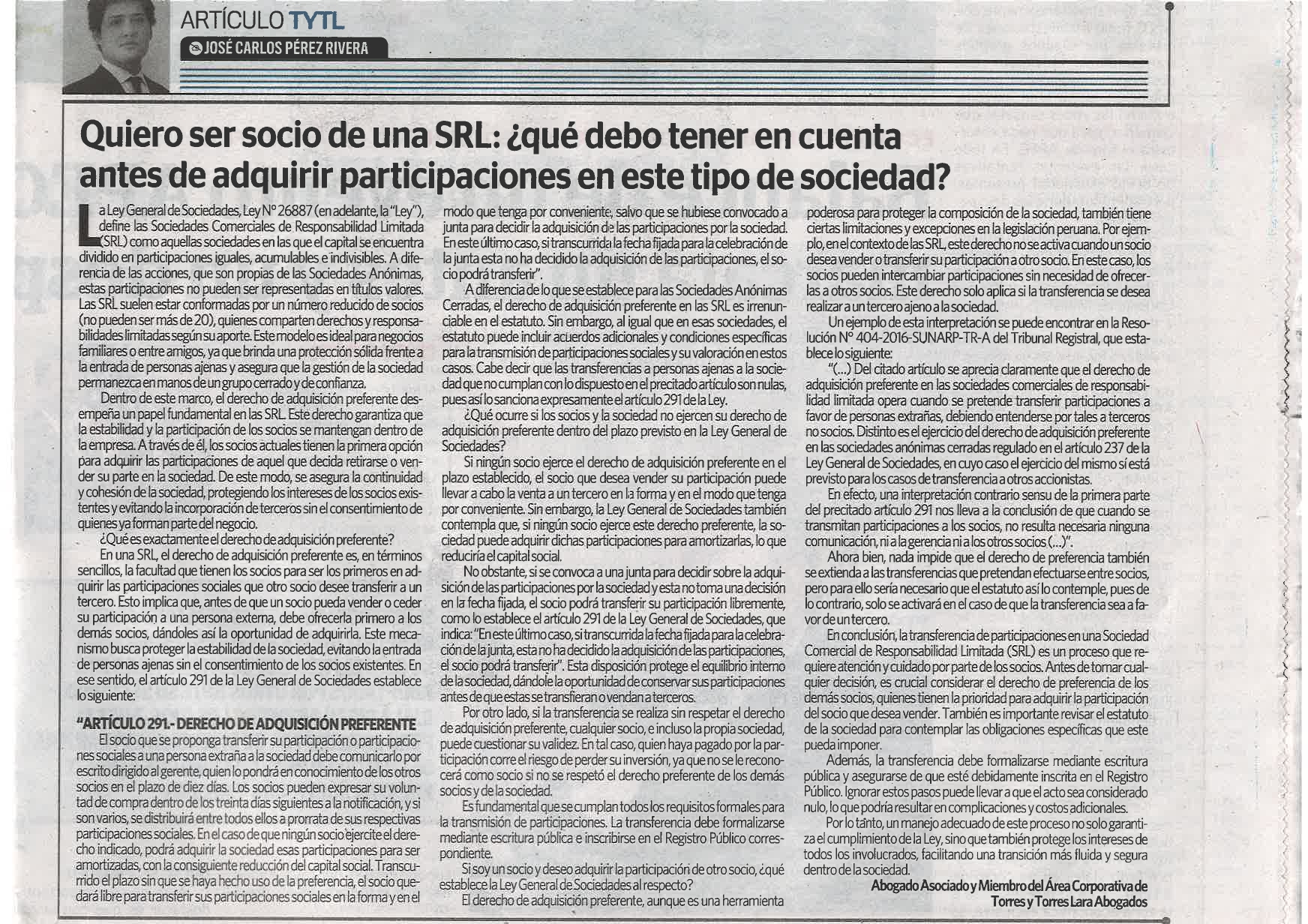 Quiero ser socio de una SRL: ¿qué debo tener en cuenta antes de ...