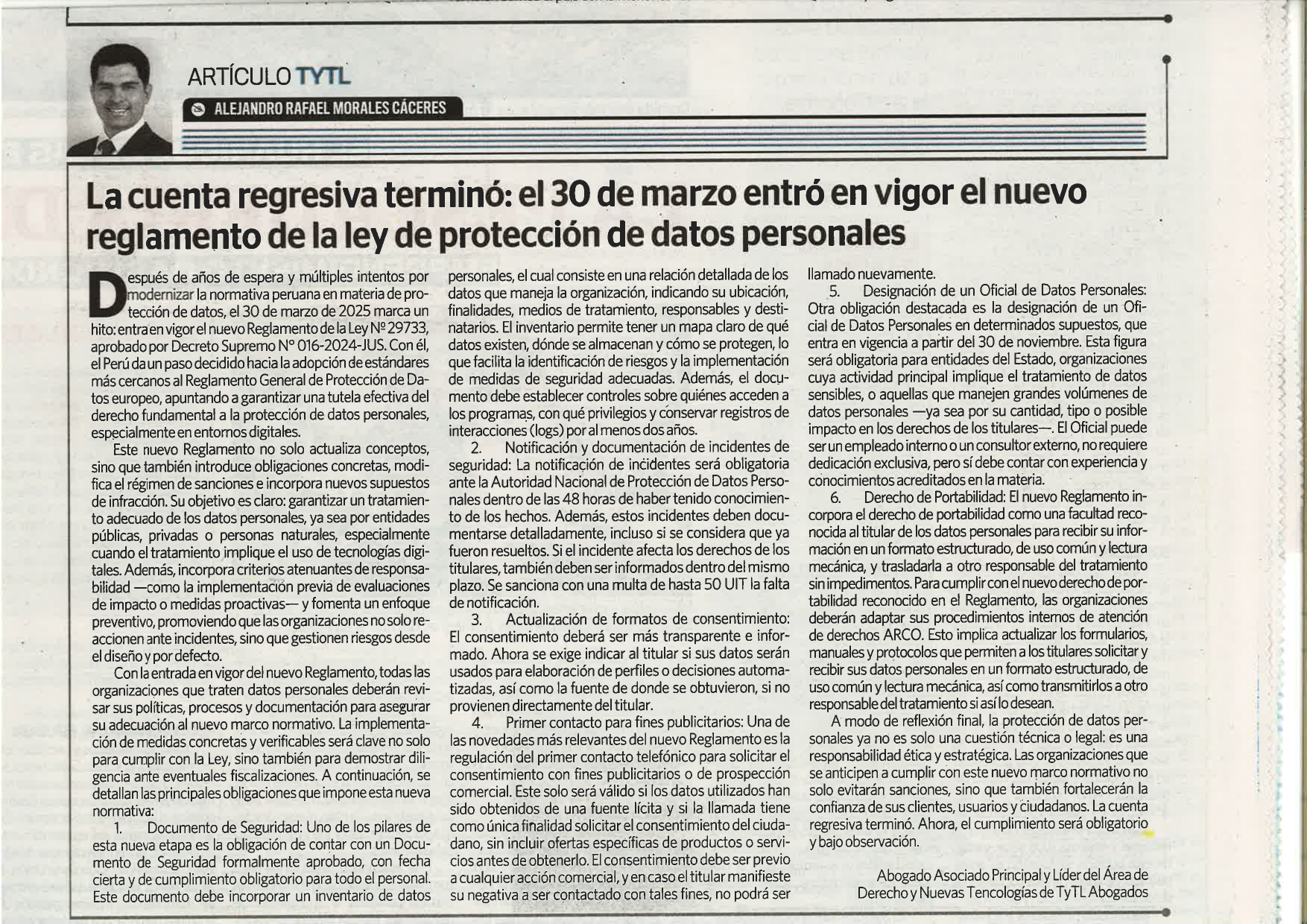 La cuenta regresiva terminó: El 30 de marzo entró en vigor el Nuevo ...