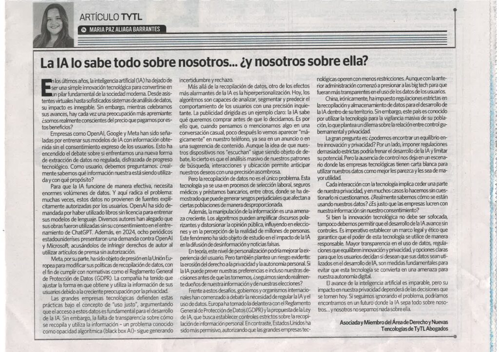 La IA lo sabe todo sobre nosotros… ¿y nosotros sobre ella? - TYTL