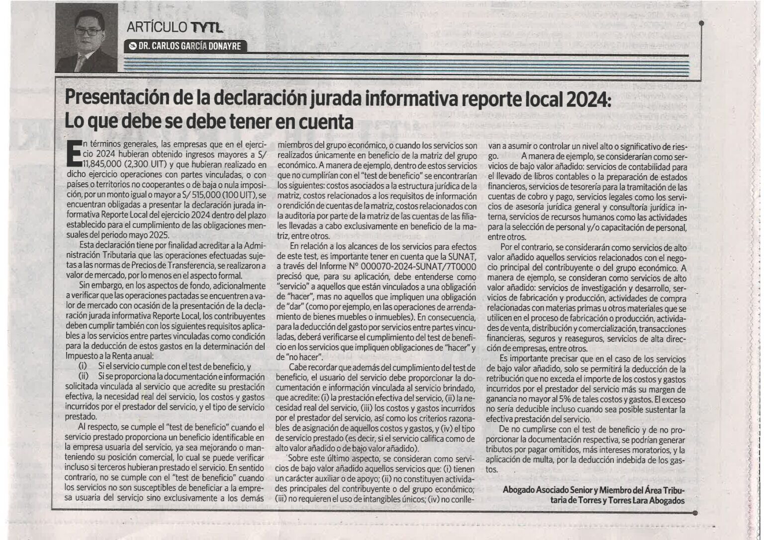 Presentación de la declaración jurada informativa reporte local 2024 ...
