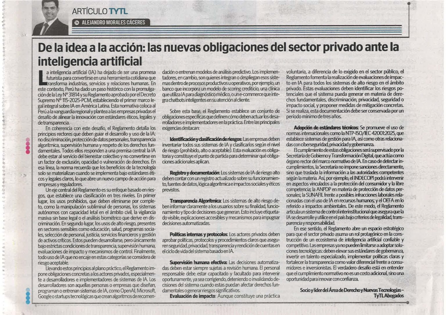 De la Idea a la Acción: Las Nuevas Obligaciones del Sector Privado ante ...