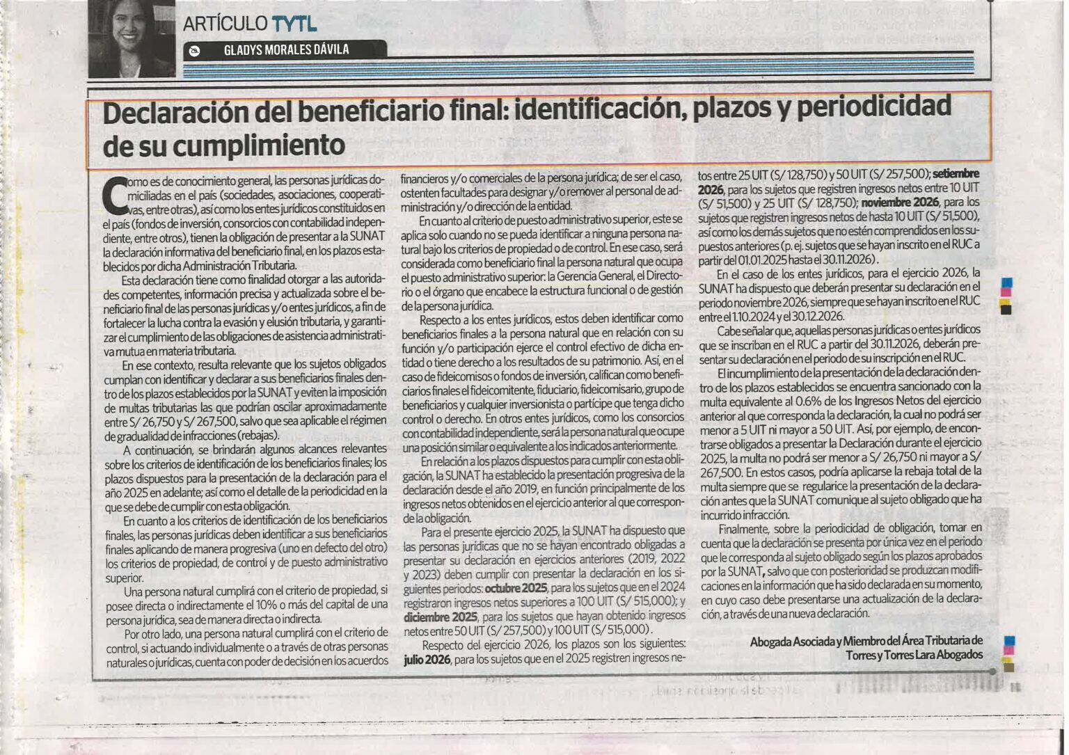 Declaración del Beneficiario Final: Identificación, Plazos y ...