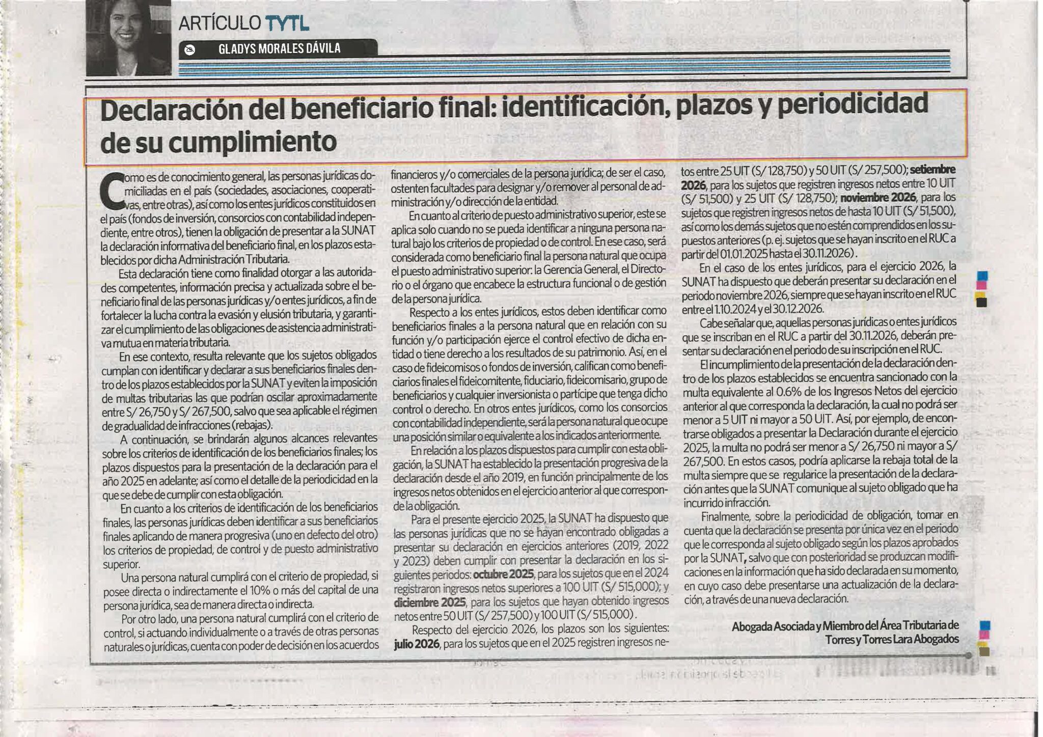 Declaración del Beneficiario Final: Identificación, Plazos y ...